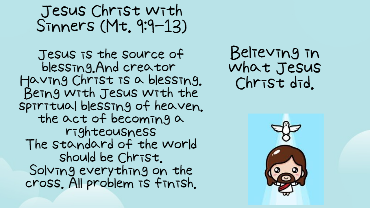 Jesus Christ with Sinners (Mt. 9:9-13) - Antioch Mission Church